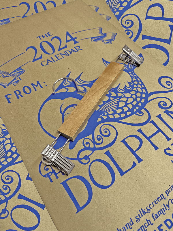 Dolphin Studio Calendar Hanger with Clips - The Dolphin Studio